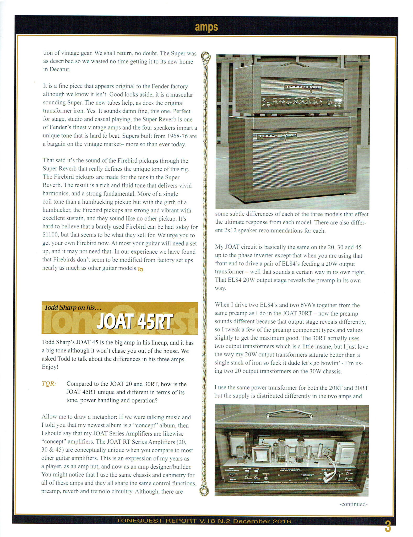 The JOAT 45RT+ Amplifier - Todd Sharp