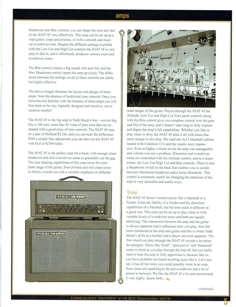 The JOAT 45RT+ Amplifier - Todd Sharp